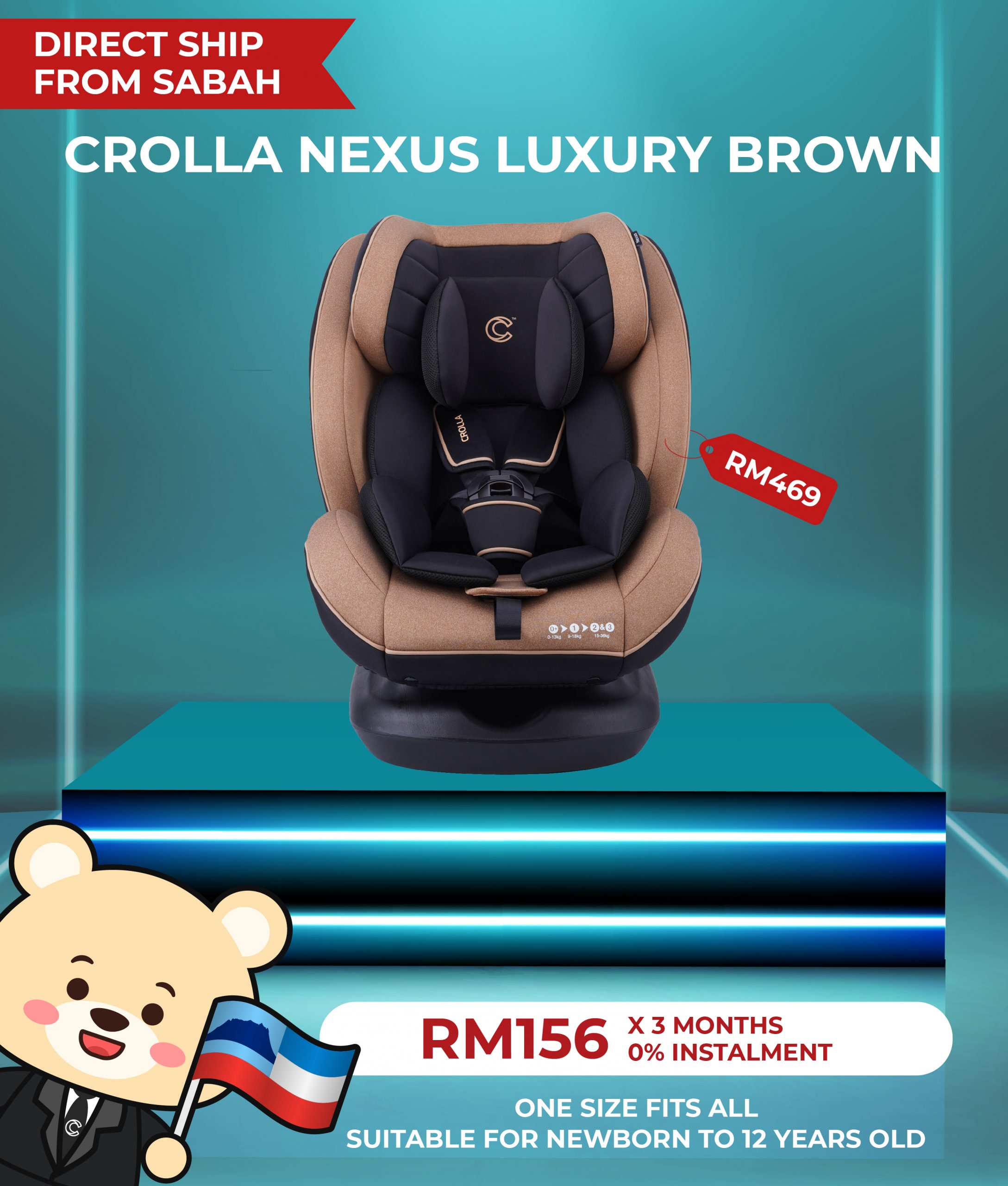 Crolla® Nexus (Luxury Brown) - Sabah - Crolla Baby