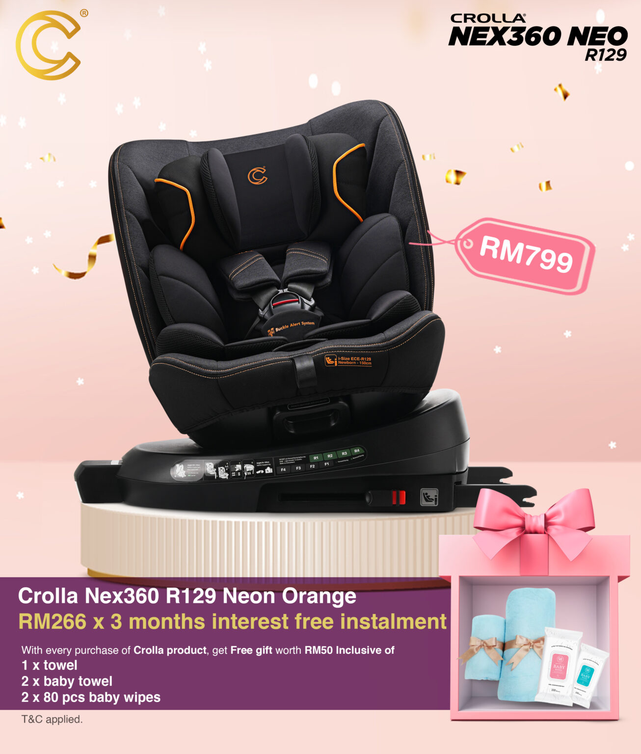 Crolla® Nex360 R129 Neo (Neon Orange) - Crolla Baby